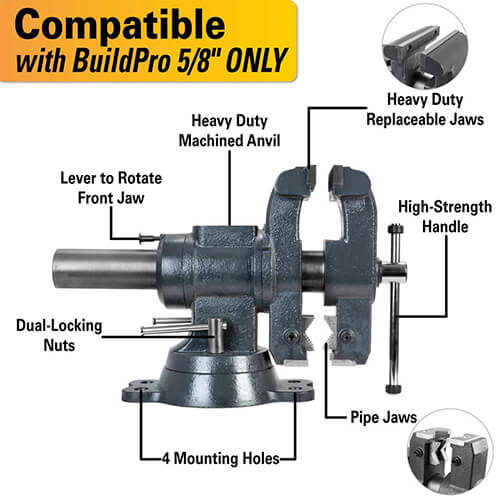 Strong Hand BuildPro Multi-Purpose 360 degree Swivel Vise